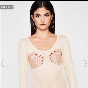 Dolls Kill | Tops | Dollskill Extra Support Sheer Bodysuit | Poshmark